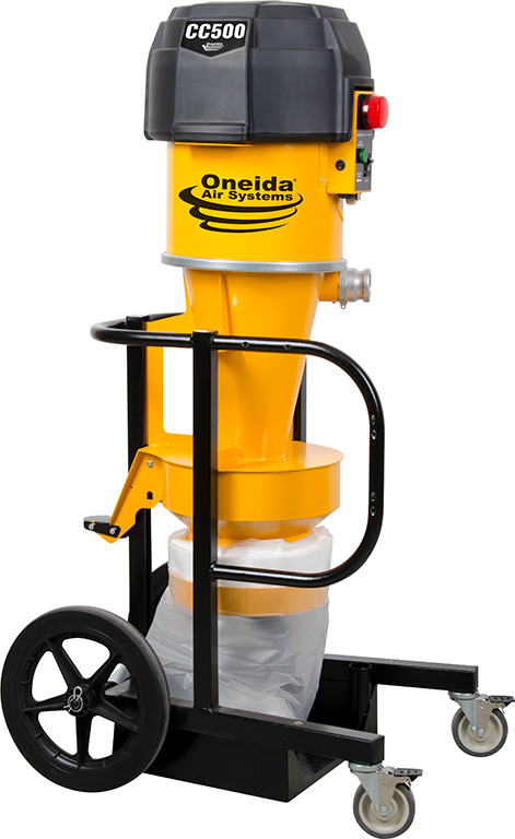 CC500 5hp Portable HEPA-GFM Cyclonic Silica Dust Extractor with ...