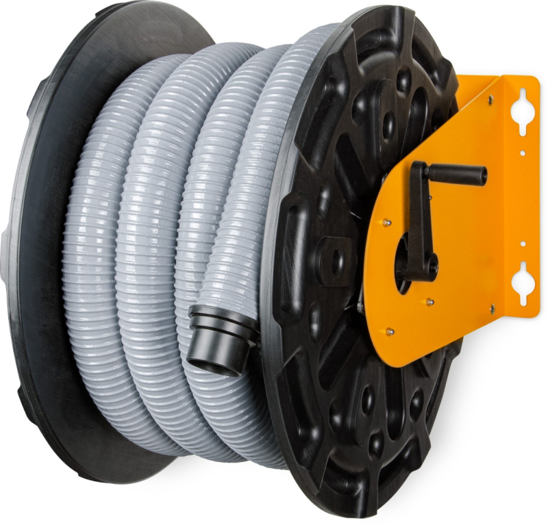 2.5 inch Shop Vacuum Dust Collection Hose Reel with 25 foot Wire ...