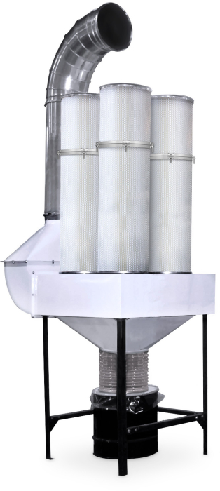 4x Inverted Standing Cartridge Filter Plenum Assembly | Oneida Air Systems